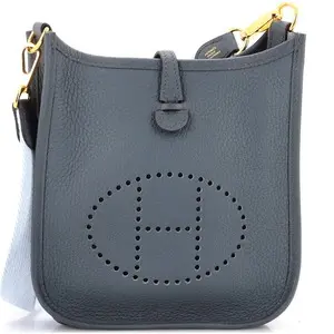 HERMES Evelyne Bag Gen Iii Clemence Tpm - Bleu Orage