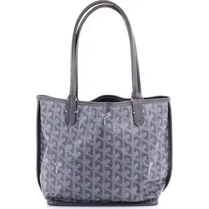 Goyard Anjou Reversible Tote Coated Canvas Mini - Grey