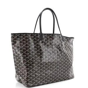 Goyard Saint Louis Tote Coated Canvas Gm - Black