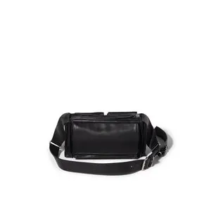 Miu Miu Utilitiare Nappa Leather Shoulder Bag - Black