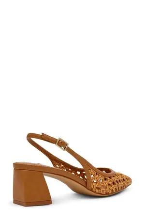 Steve Madden Robyn Pointed Toe Slingback Pumps - Tan