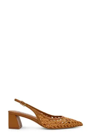Steve Madden Robyn Pointed Toe Slingback Pumps - Tan
