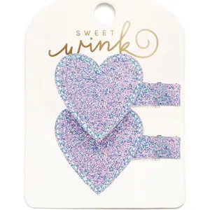 SWEET WINK Heart Clip Set - Blue