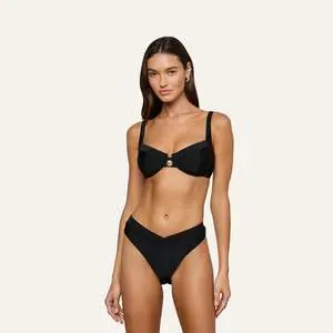 L'Agence Ashleigh Bikini Bottom - Black