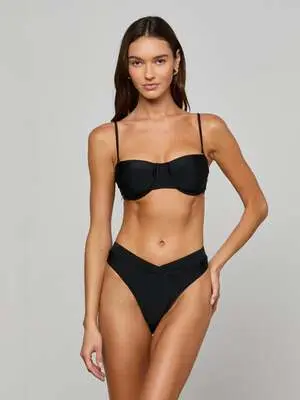 L'Agence Alexandria Bikini Top - Black