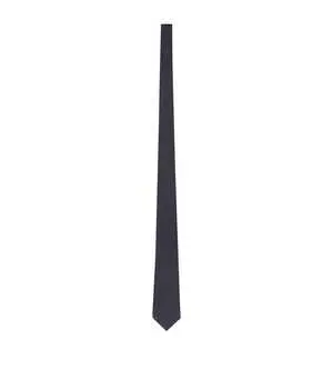 Saint Laurent Silk Satin Tie - Blue