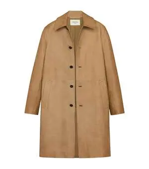 Saint Laurent Bubbled Lambskin Overcoat