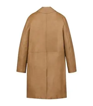 Saint Laurent Bubbled Lambskin Overcoat