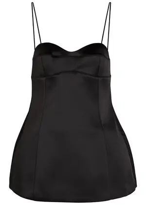 RÓHE Satin Top - Black