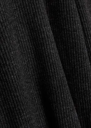 AGOLDE Delphi Long Sleeve Knit Top - Black