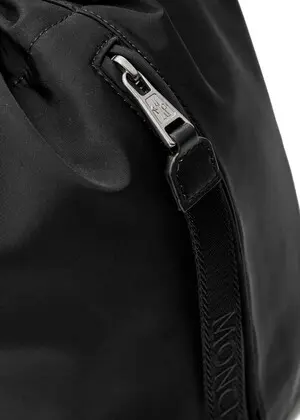Moncler Drawstring Nylon Tote Bag - Black