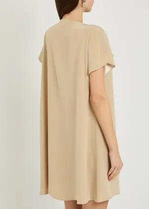 JOSEPH Anika Satin-twill Mini Dress - Beige