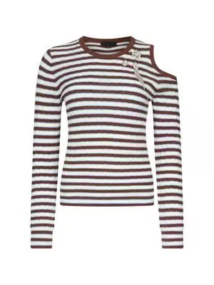 Liu Jo Striped Cut-out Sweater
