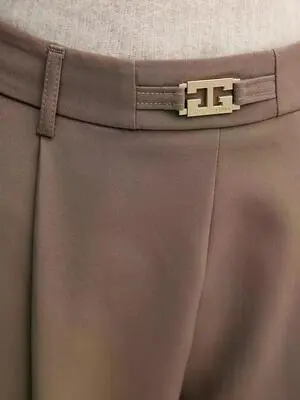 GAUDI Pleated Straight-leg Trousers