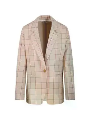 FORTE_FORTE Checked Single-breasted Blazer