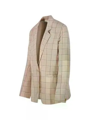 FORTE_FORTE Checked Single-breasted Blazer