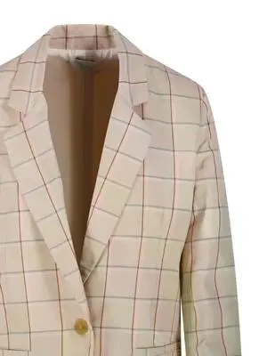 FORTE_FORTE Checked Single-breasted Blazer