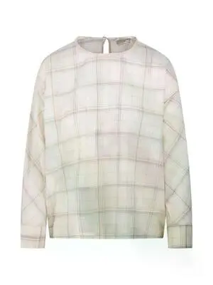 FORTE_FORTE Checked Blouse - Neutrals