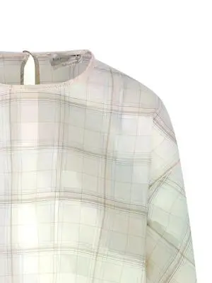 FORTE_FORTE Checked Blouse - Neutrals