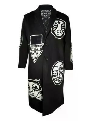 HACULLA. Time Capsule Graphic Appliqué Coat