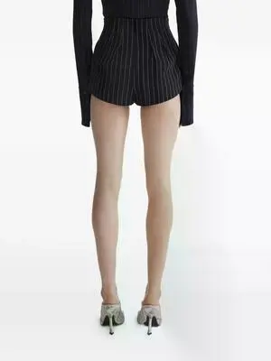 MUGLER Pinstripe High-waist Shorts