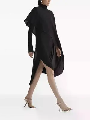 MUGLER Asymmetric Roll-neck Dress