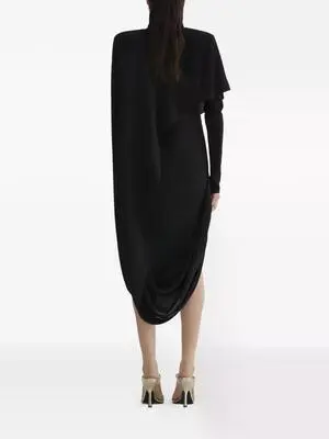 MUGLER Asymmetric Roll-neck Dress
