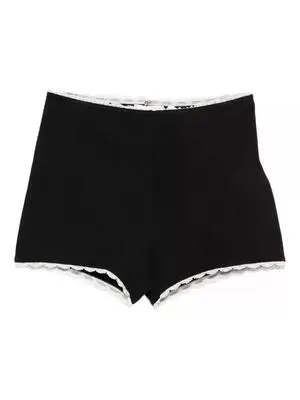 Sandro Ribbed Shorts With Beaded Trim