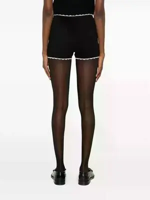 Sandro Ribbed Shorts With Beaded Trim
