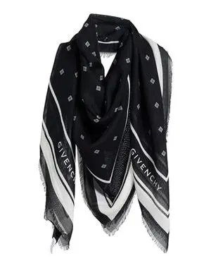GIVENCHY Woman Scarf Black Size - Cashmere, Silk