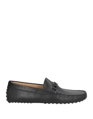 TOD'S Pebbled Leather Loafers - Black
