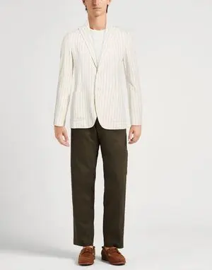 CIRCOLO 1901 Striped Single-breasted Blazer - White