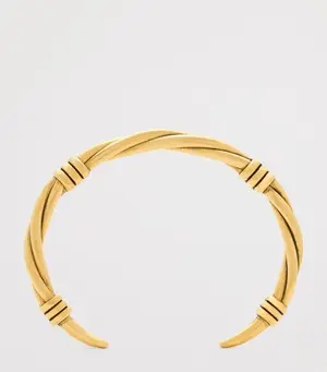 Saint Laurent Twisted Thread Open Cuff Bracelet
