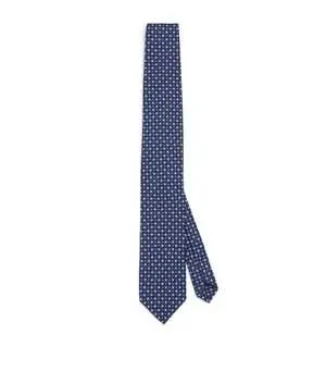 Eton Floral Silk Necktie - Navy
