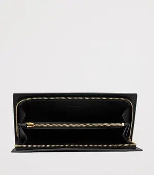 Saint Laurent Large Leather Zip-around Wallet