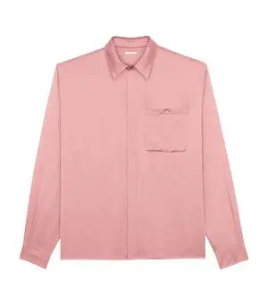 Men's Pink Satin Shirts