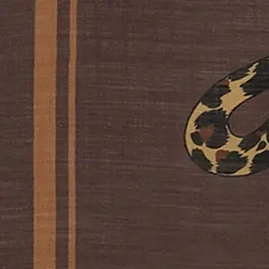 Saint Laurent Wool Grand Carre Leopard Scarf - Brown