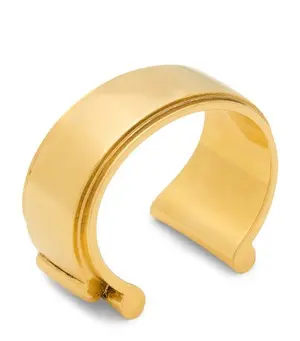 Saint Laurent Scroll Open Cuff Bracelet - Metallic