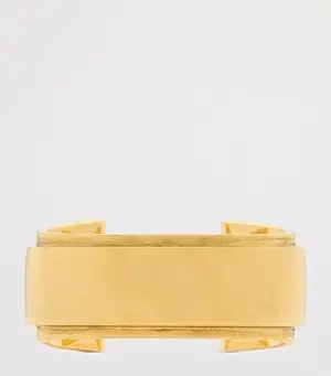Saint Laurent Scroll Open Cuff Bracelet - Metallic