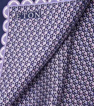 Eton Silk Print Pocket Square