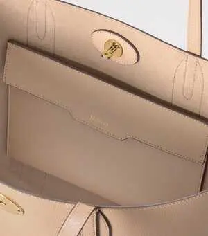 Mulberry Small Leather Bayswater Tote - Beige