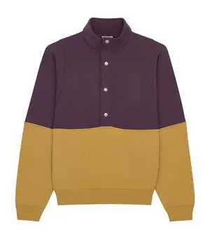 Saint Laurent Cotton Two-tone Sweatshirt - Purple