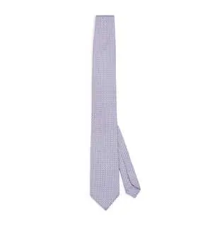 Eton Silk Chain Print Standard Tie - Pink