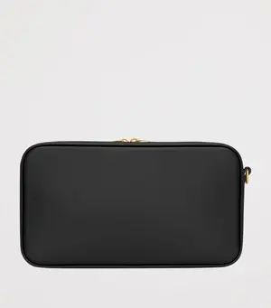 Saint Laurent Leather Logo Travel Pouch