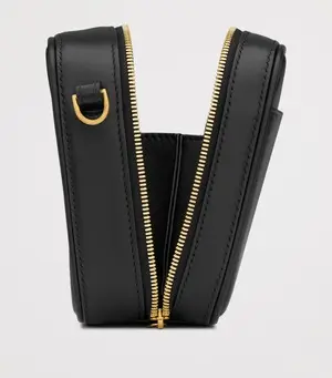 Saint Laurent Leather Logo Travel Pouch