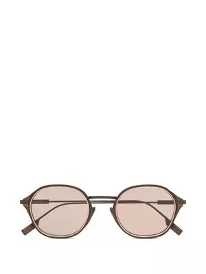 Zegna Round-frame Sunglasses - Brown