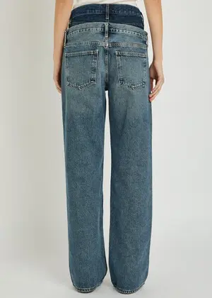 AGOLDE Elson Layered Straight-leg Jeans