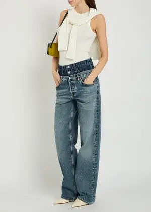 AGOLDE Elson Layered Straight-leg Jeans