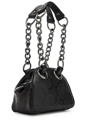 VIVIENNE WESTWOOD Archive Chain Python-effect Leather Shoulder Bag