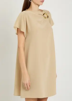 JOSEPH Anika Satin-twill Mini Dress - Beige
